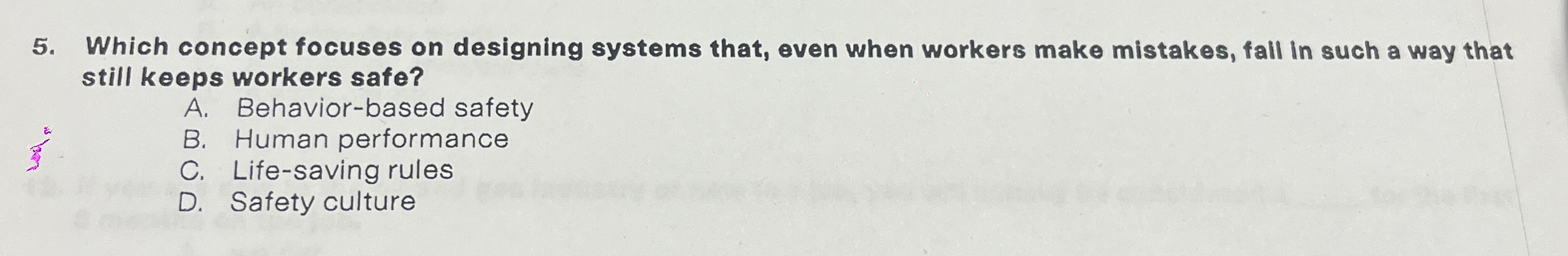 Solved Which concept focuses on designing systems that, even | Chegg.com