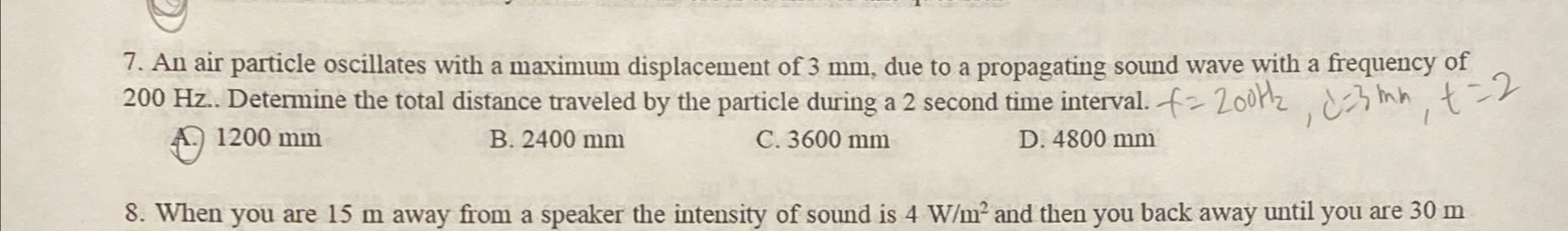Solved An air particle oscillates with a maximum | Chegg.com