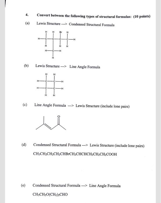 Solved 1. Write Lewis Structures for the following species | Chegg.com