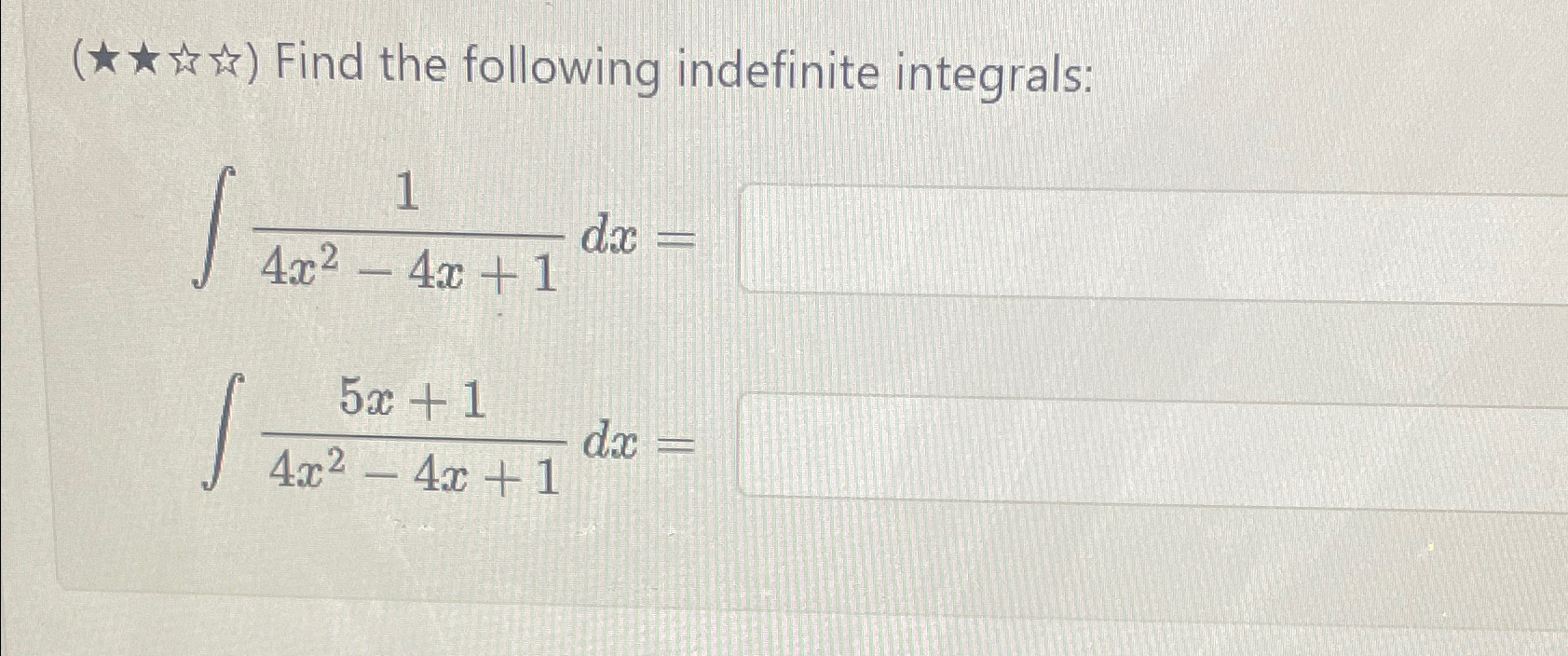 Solved Find the following indefinite | Chegg.com