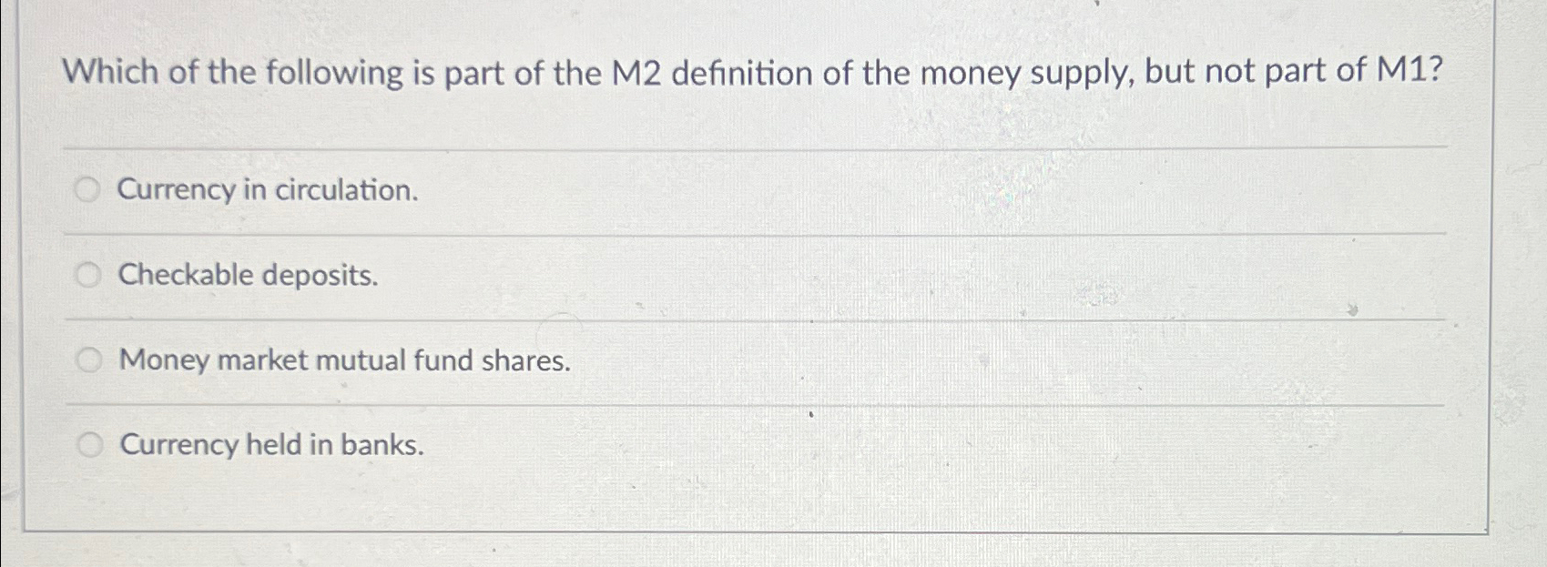 Solved Which of the following is part of the M2 ﻿definition | Chegg.com