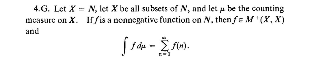 Solved 4.G. Let X=N, let X be all subsets of N, and let μ be | Chegg.com