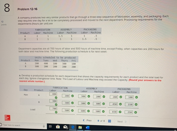 Solved Problem 12-16 A company produces two very similar | Chegg.com