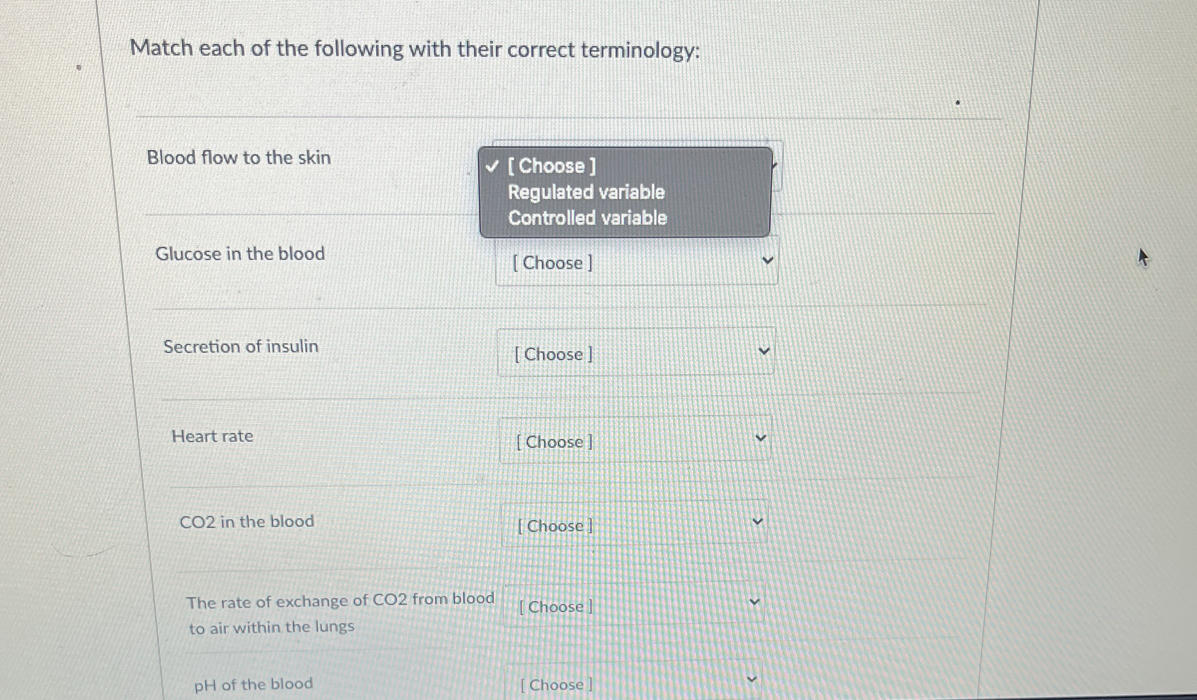 Solved Match each of the following with their correct | Chegg.com