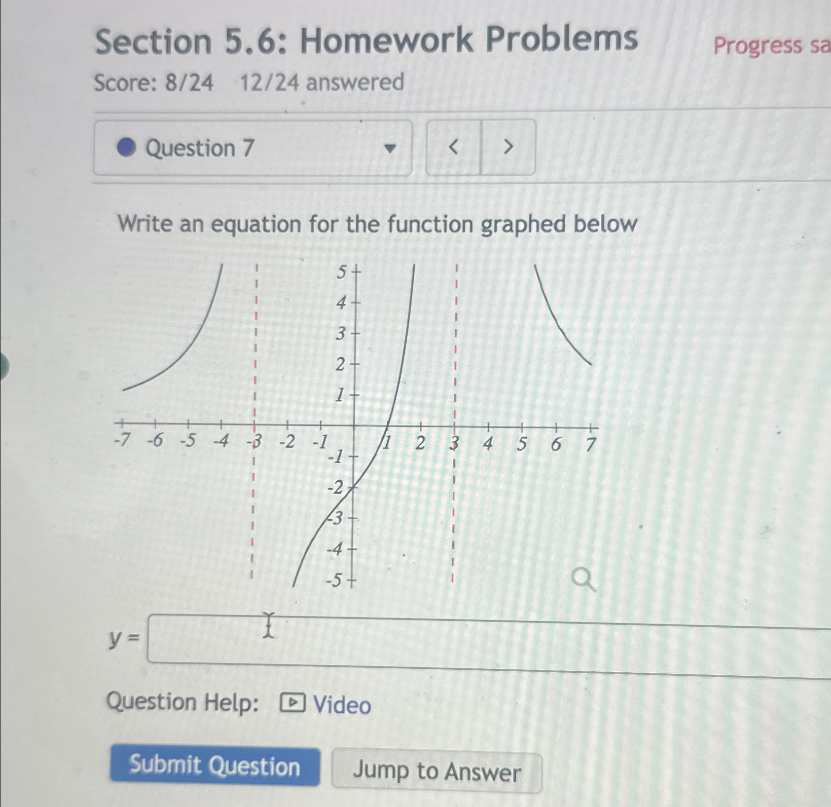 Solved Section 5.6: Homework ProblemsProgress saScore: | Chegg.com