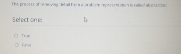Solved The process of removing detail from a problem | Chegg.com