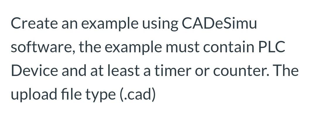 Solved Create an example using CADe Simu software, the | Chegg.com