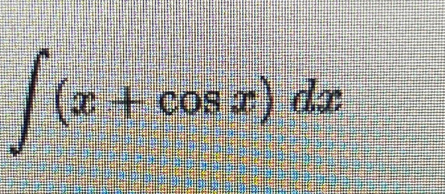 Solved ∫﻿﻿(x+cosx)dx | Chegg.com