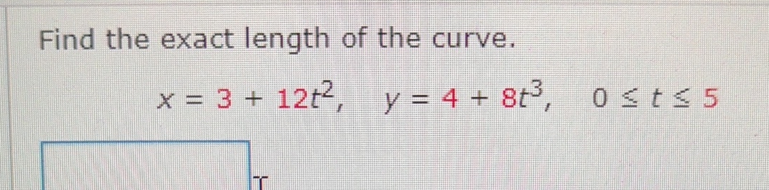 Solved Find the exact length of the | Chegg.com