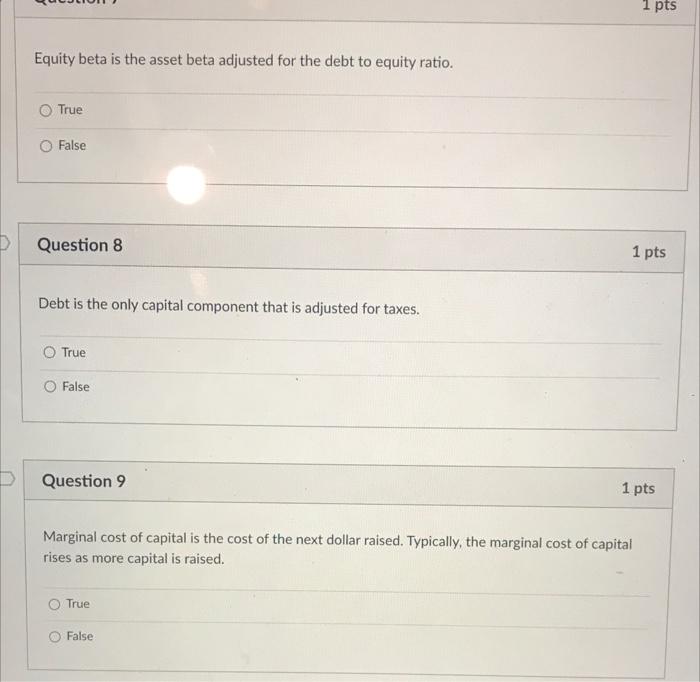 Solved /quizzes/1433150/take Question 4 1 pts Flotation | Chegg.com