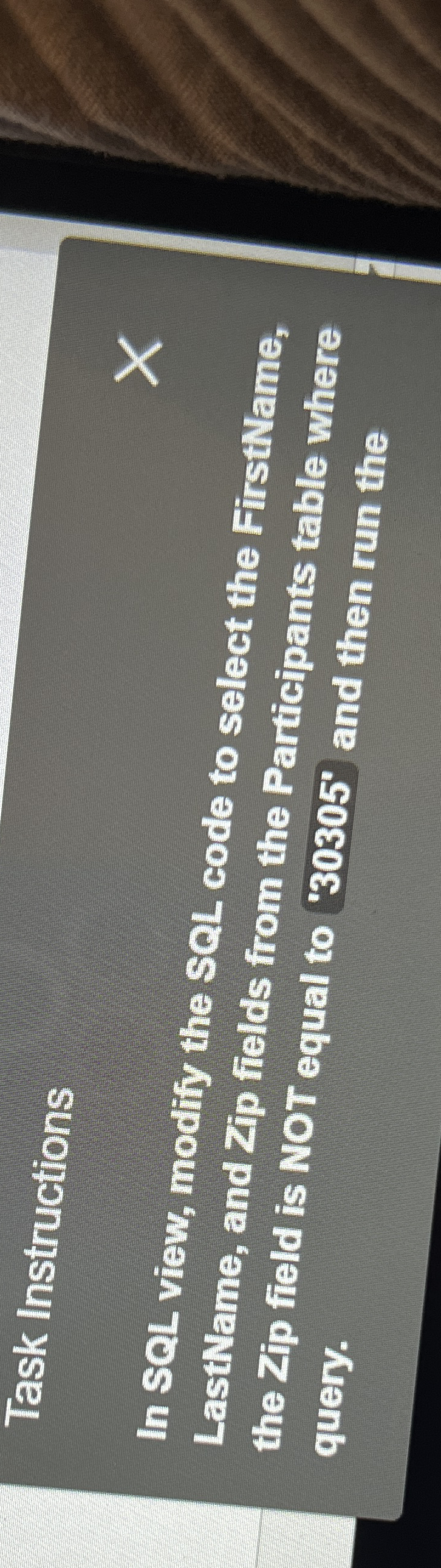 Solved Task InstructionsIn SQL view, modify the SQL code to | Chegg.com
