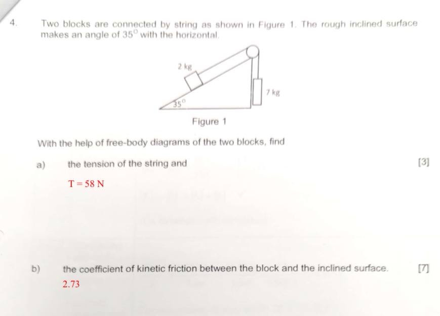 Solved Two blocks are connected by string as shown in Figure | Chegg.com