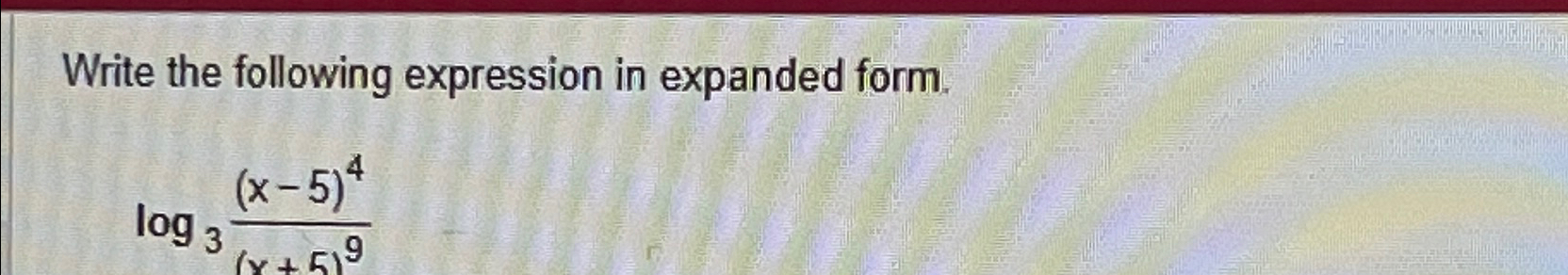 Solved Write the following expression in expanded | Chegg.com
