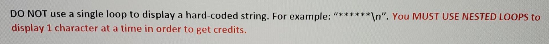 Solved Problem descriptions Write Nested loops to print | Chegg.com