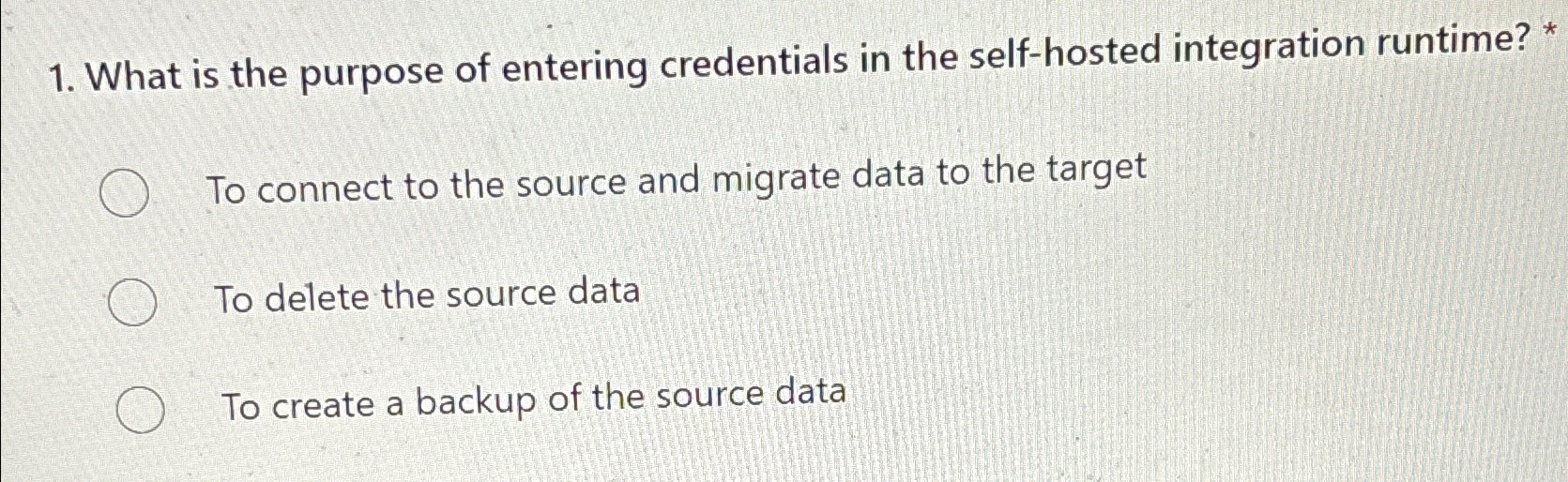 Solved What is the purpose of entering credentials in the | Chegg.com