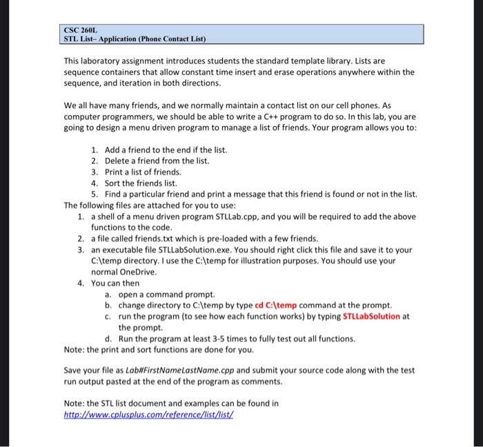 Solved c++This laboratory assignment introduces students the | Chegg.com