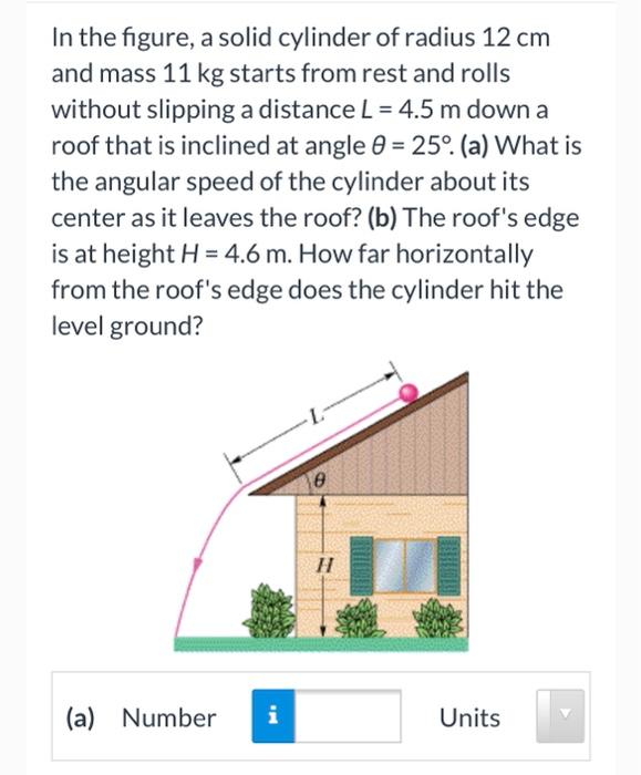Solved In the figure, a solid cylinder of radius 12 cm and | Chegg.com