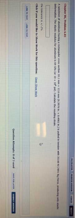 Solved CALCULATOR PRINTER VERSION 4 BACK NEXT Chapter 06, | Chegg.com