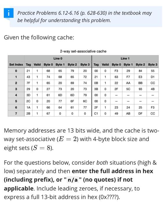 Solved i Practice Problems 6.12-6.16 (p. 628-630) in the | Chegg.com