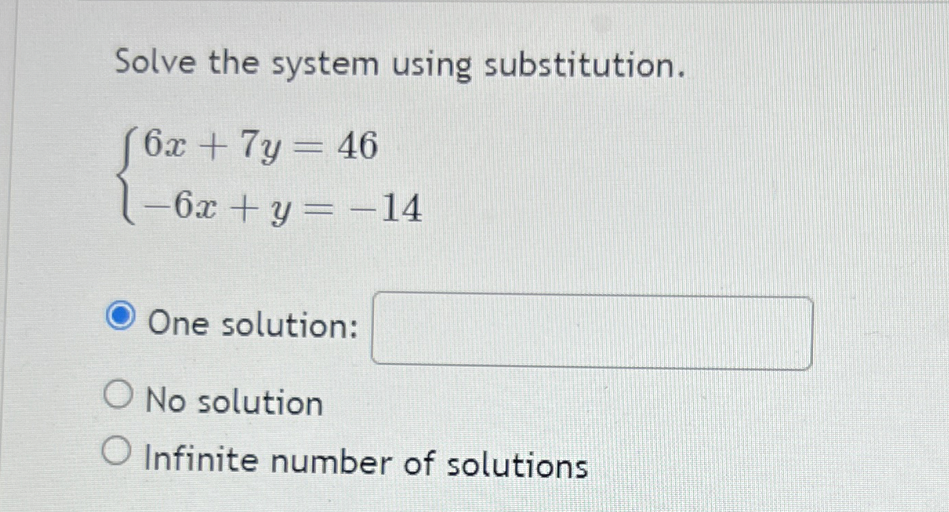 Solved Solve the system using | Chegg.com