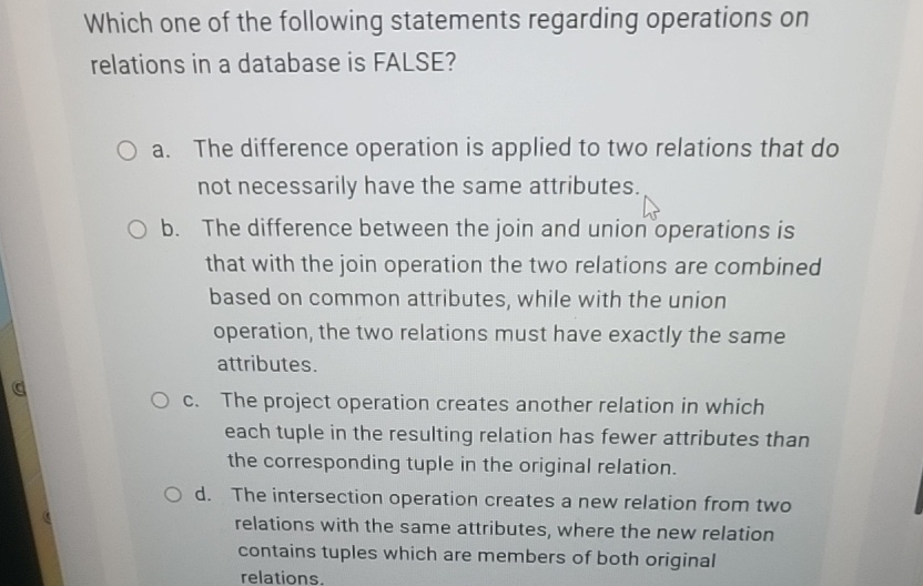 Solved Which one of the following statements regarding | Chegg.com