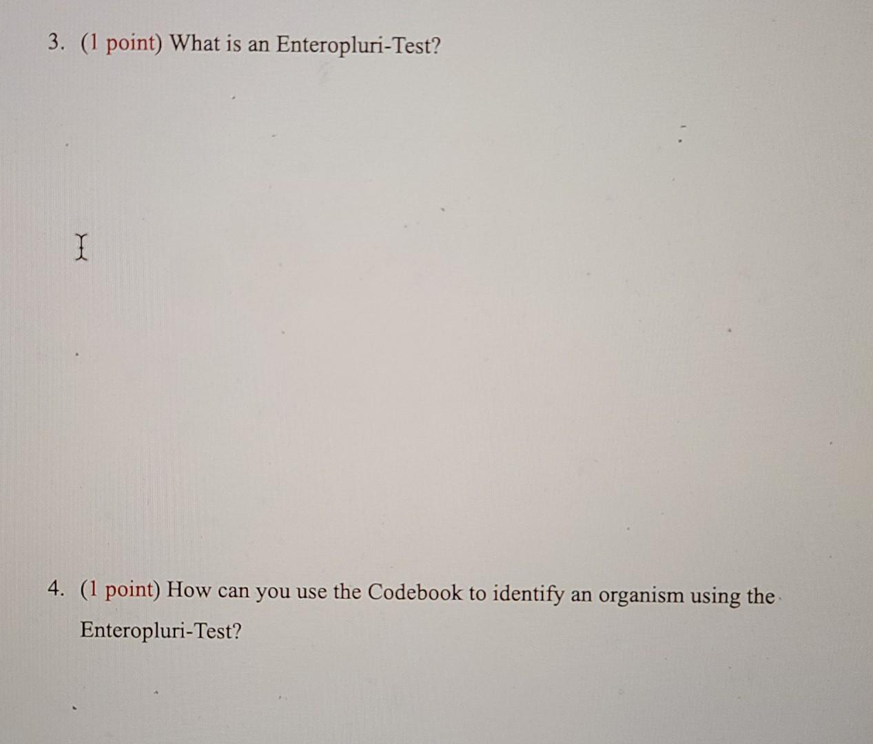Solved Chromogenic Plates, EnteroPluri Test 1. (1 point) By | Chegg.com