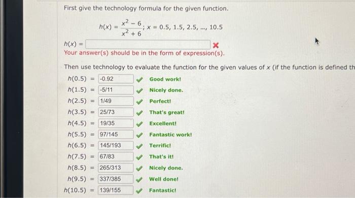 Solved First give the technology formula for the given | Chegg.com