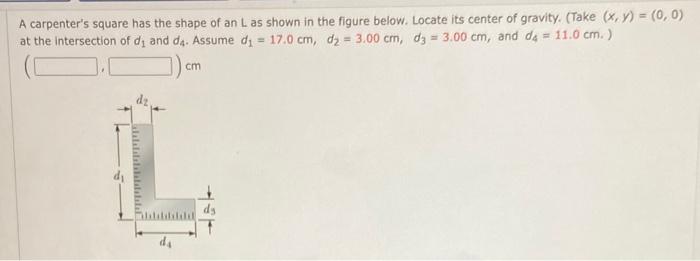 Solved A carpenter's square has the shape of an L as shown | Chegg.com