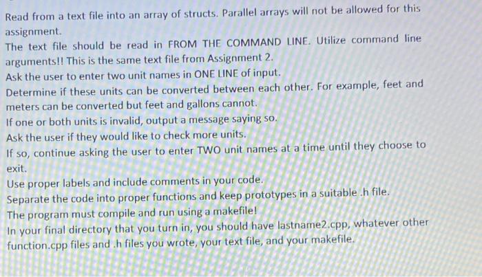 Solved Read From A Text File Into An Array Of Structs 9473