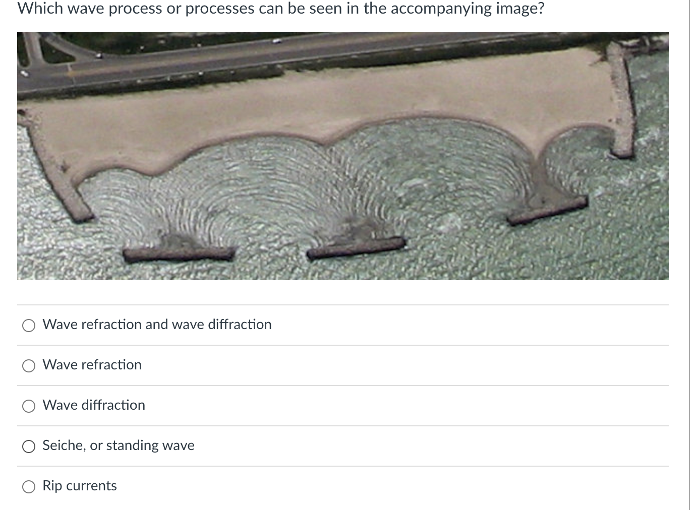 Solved Which wave process or processes can be seen in the | Chegg.com