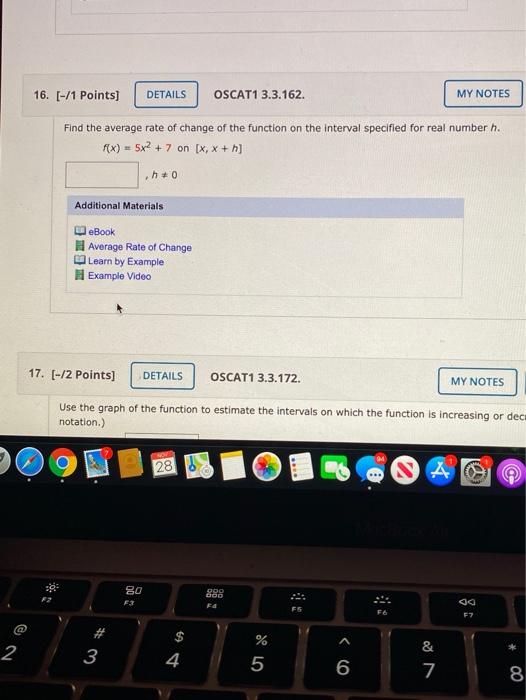 Solved 16. [-/1 Points) DETAILS OSCAT1 3.3.162. MY NOTES | Chegg.com Solved 16. [-/1 Points) DETAILS OSCAT1 3.3.162. MY NOTES | Chegg.com