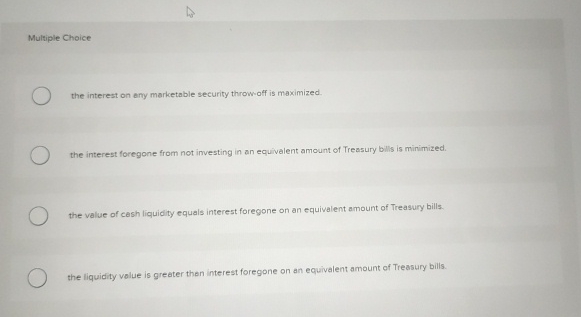 Solved Multiple Choicethe interest on any marketable | Chegg.com