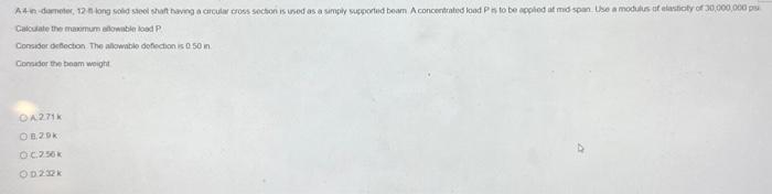 Solved Catculate the cranum alomable losd P Consibor | Chegg.com