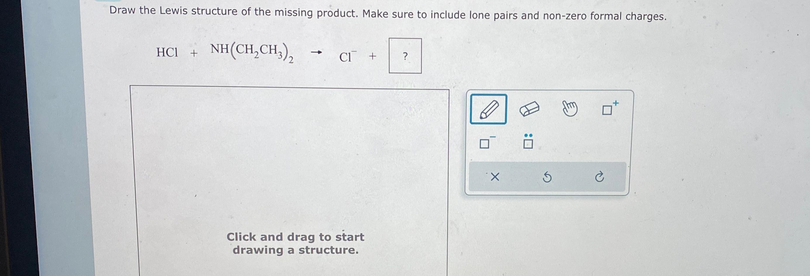 Solved Draw the Lewis structure of the missing product. Make | Chegg.com