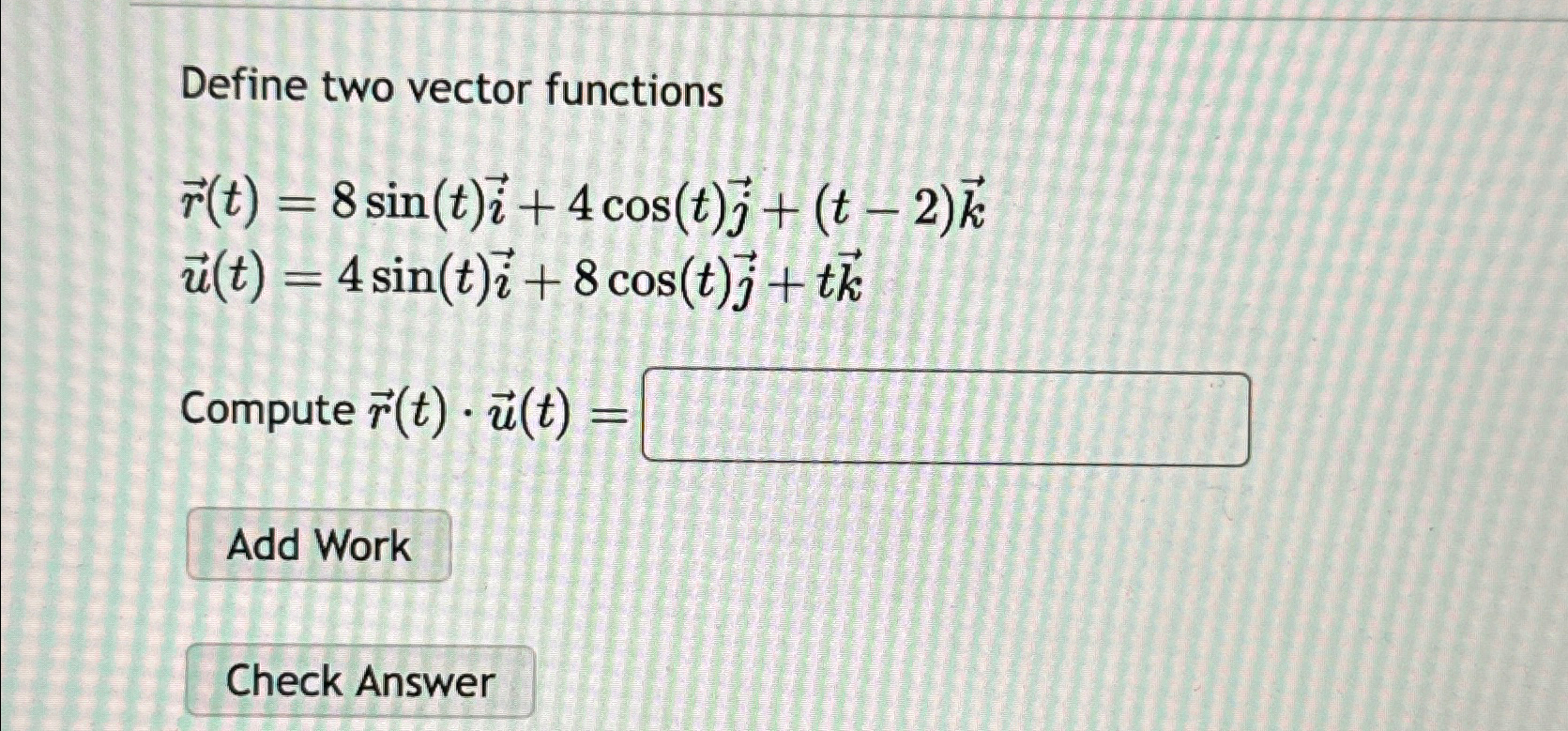 Solved Define Two Vector 