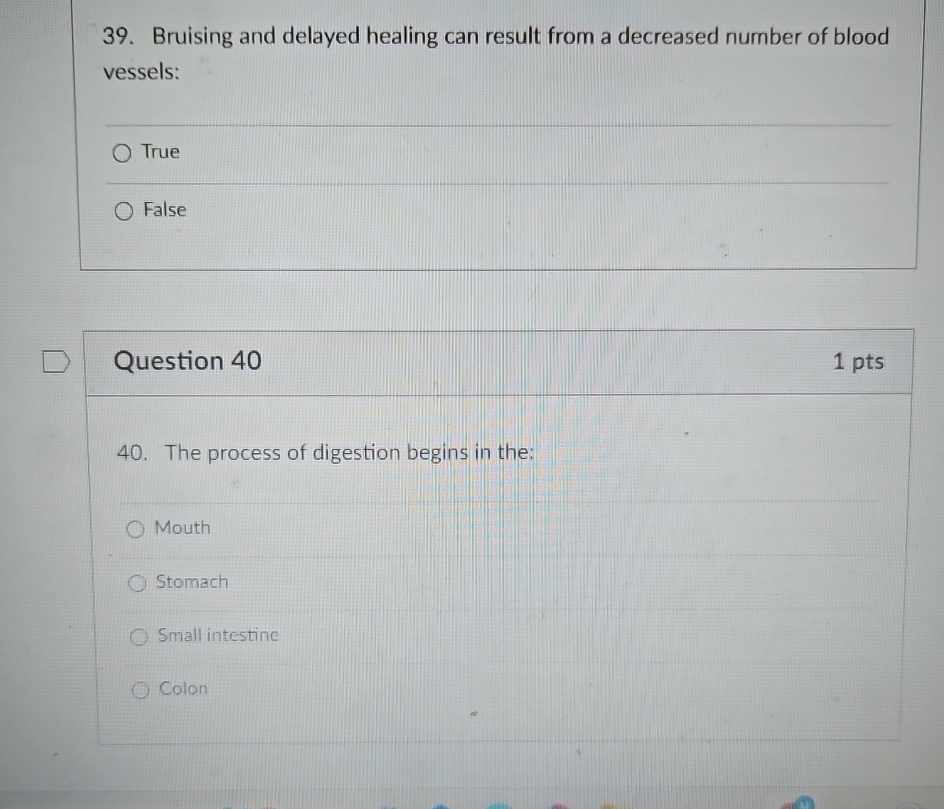 Solved Bruising and delayed healing can result from a | Chegg.com