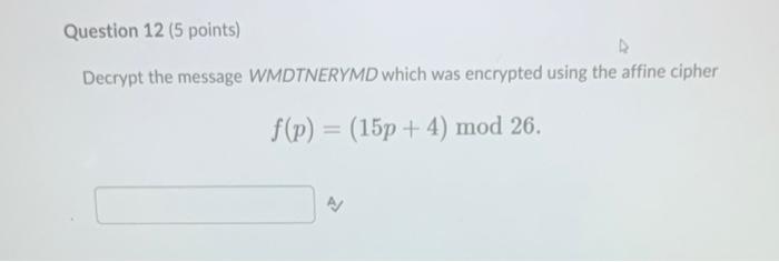 Solved Decrypt the message WMDTNERYMD which was encrypted | Chegg.com