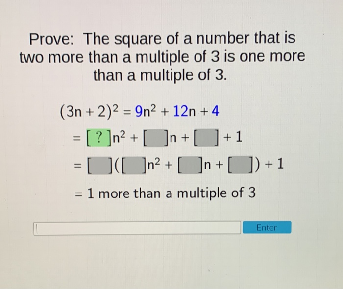 Solved Prove: The square of a number that is two more than a | Chegg.com