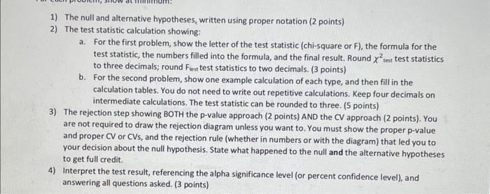 Solved 1) The null and alternative hypotheses, written using | Chegg.com