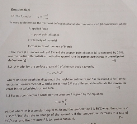 Solved Question 3[17]3.1 ﻿The formula ,y=2F13278is used to | Chegg.com