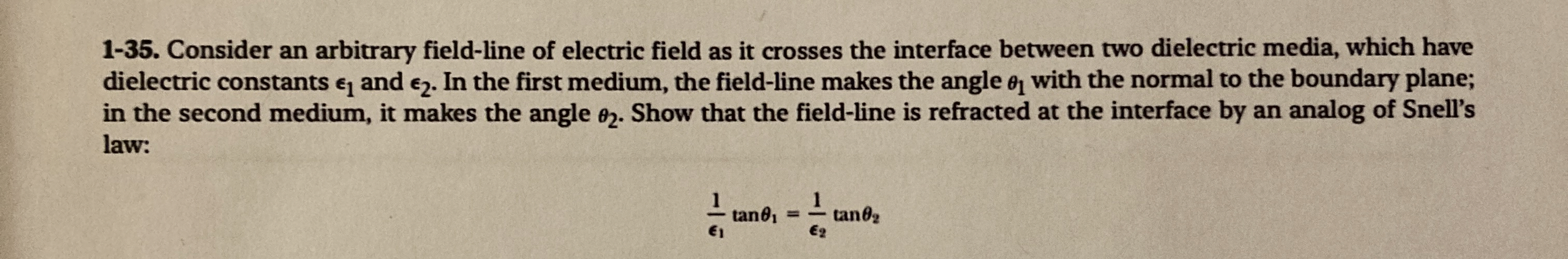 Solved 1-35. ﻿Consider an arbitrary field-line of electric | Chegg.com