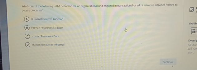 Solved Which one of the following is the definition for 'an | Chegg.com