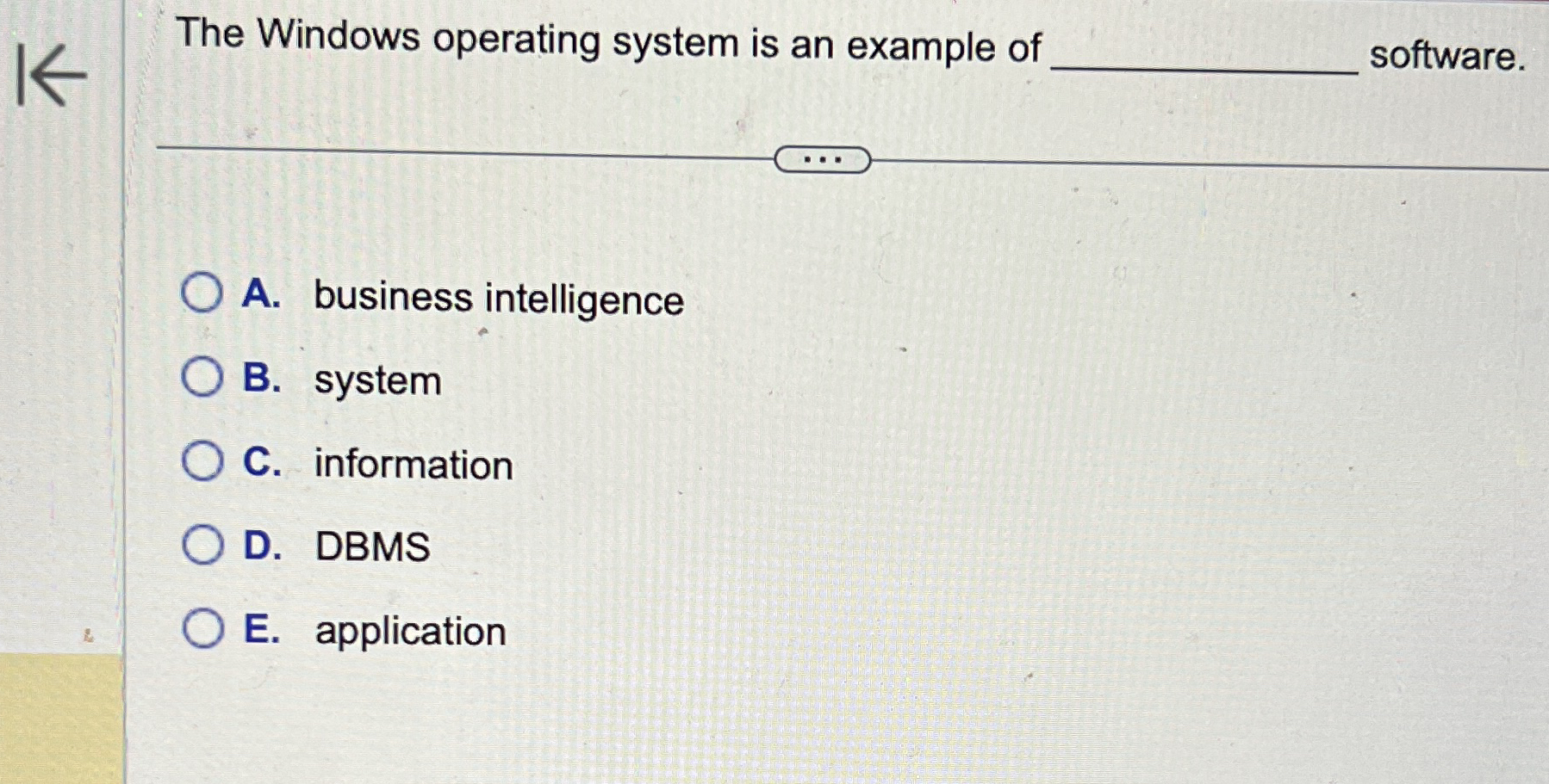 Solved The Windows operating system is an example ofA. | Chegg.com