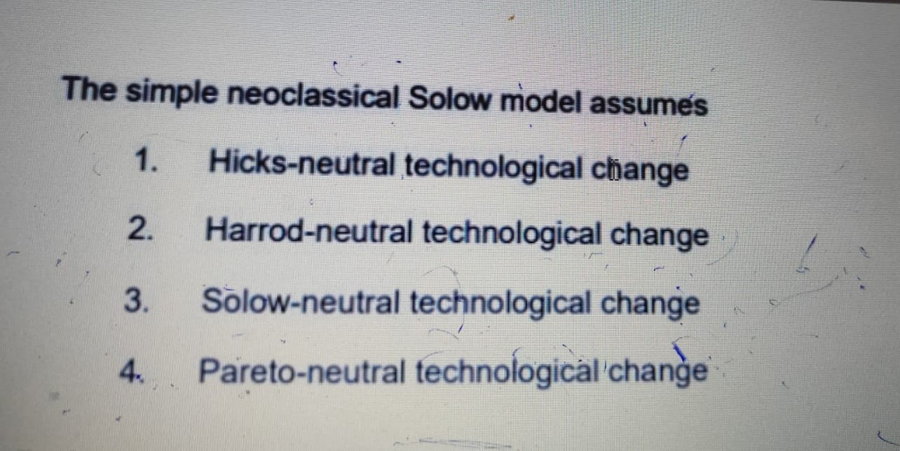Solved The simple neoclassical Solow model | Chegg.com