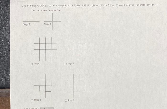 Solved Use an iterative process to draw stage 2 of the | Chegg.com