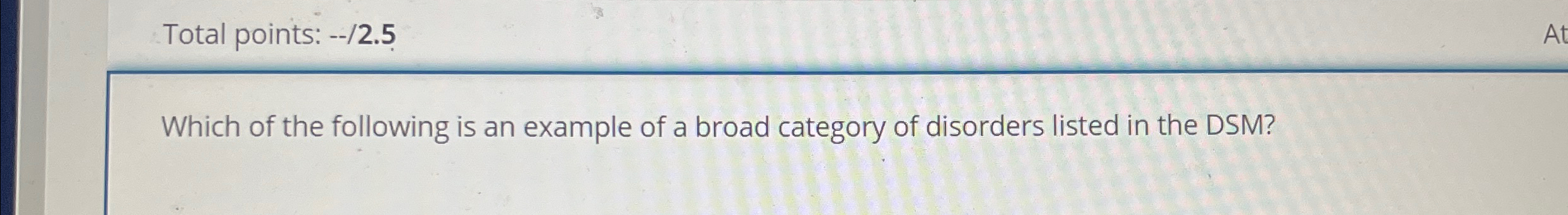 Solved Total points: --/2.5Which of the following is an | Chegg.com