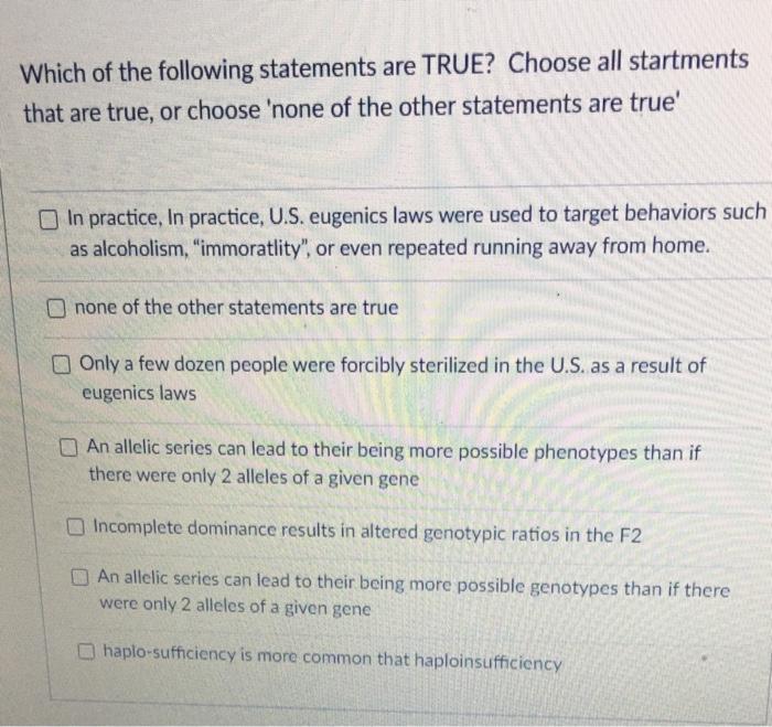 Solved Which of the following statements are TRUE? Choose | Chegg.com Solved Which of the following statements are TRUE? Choose | Chegg.com