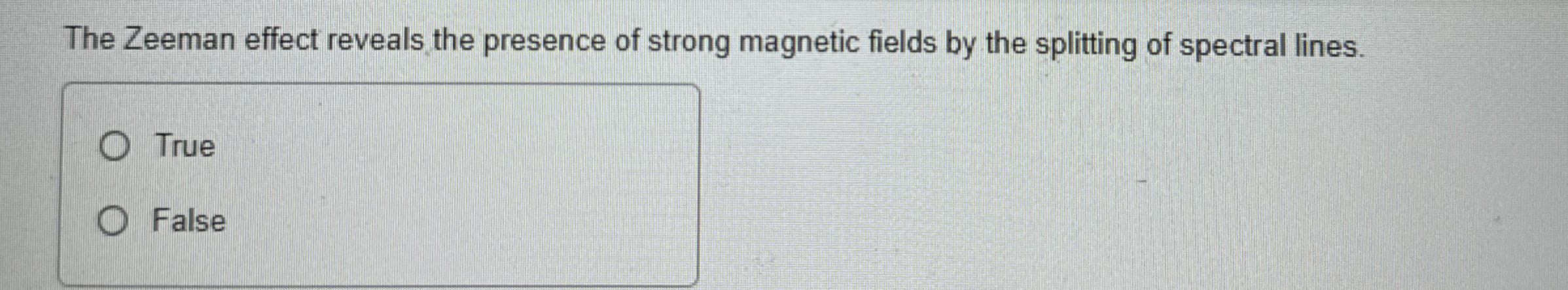 Solved The Zeeman effect reveals the presence of strong | Chegg.com