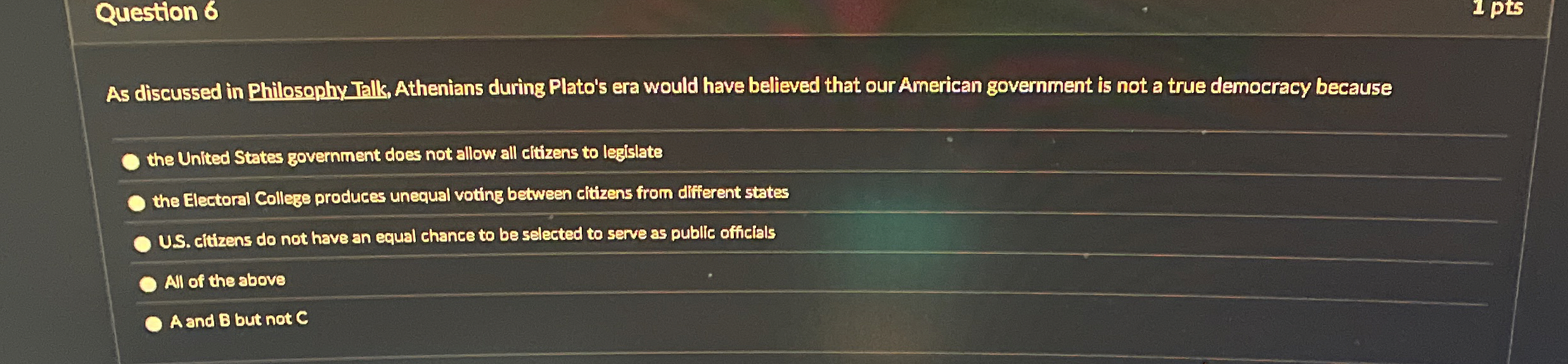 Solved Question 6As discussed in Philosophy Zalk, Athenians | Chegg.com