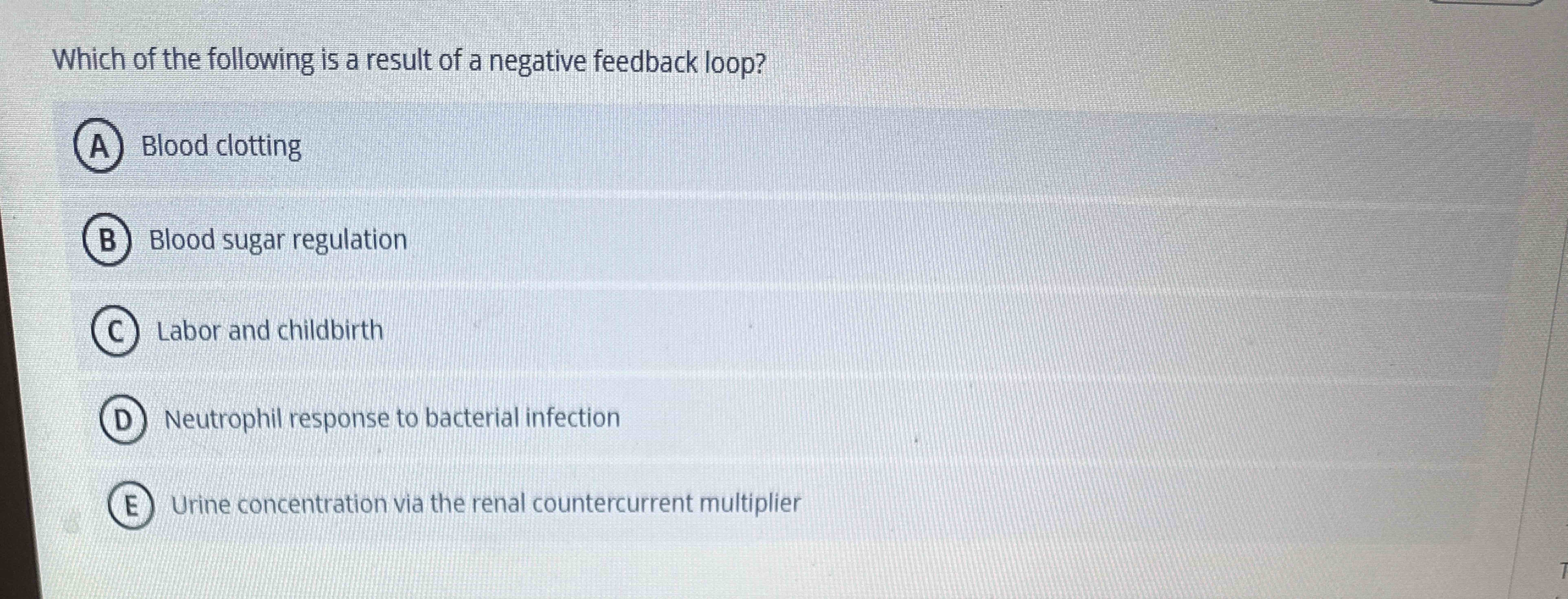 Solved Which of the following is a result of a negative | Chegg.com